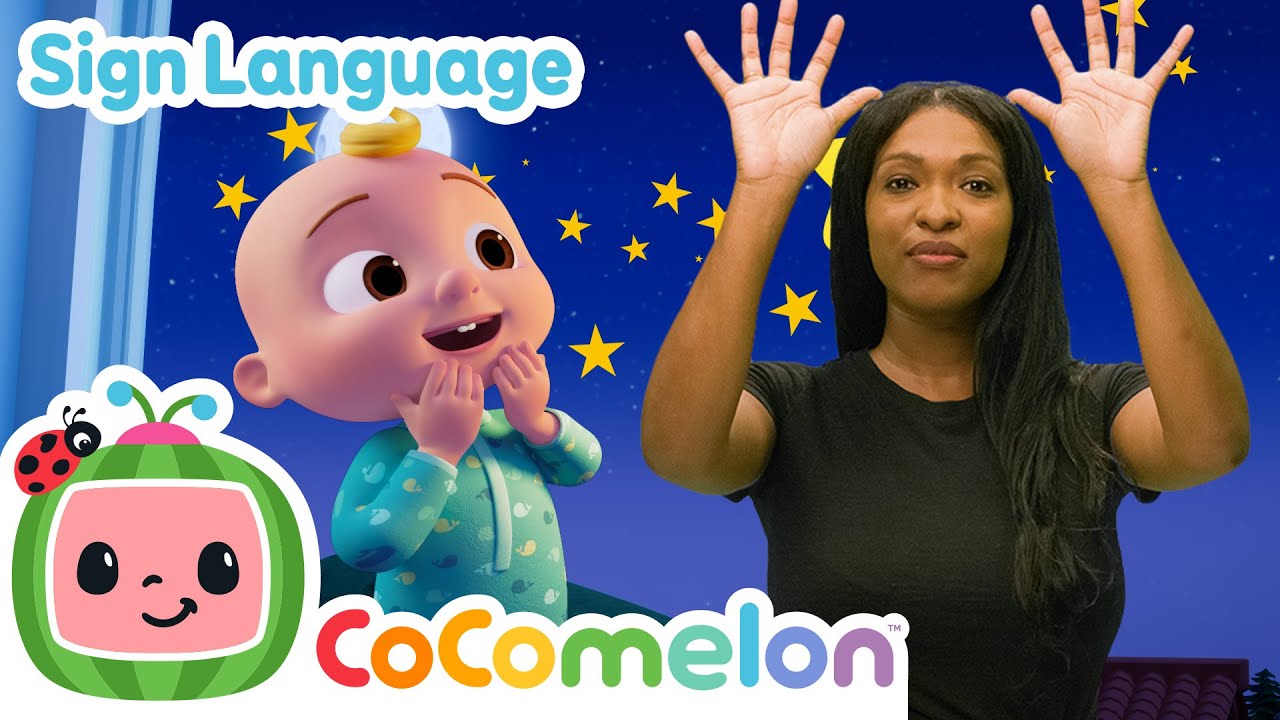 Twinkle Twinkle Little Star ⭐ | CoComelon with ASL | 🖐️ Sign Language ...