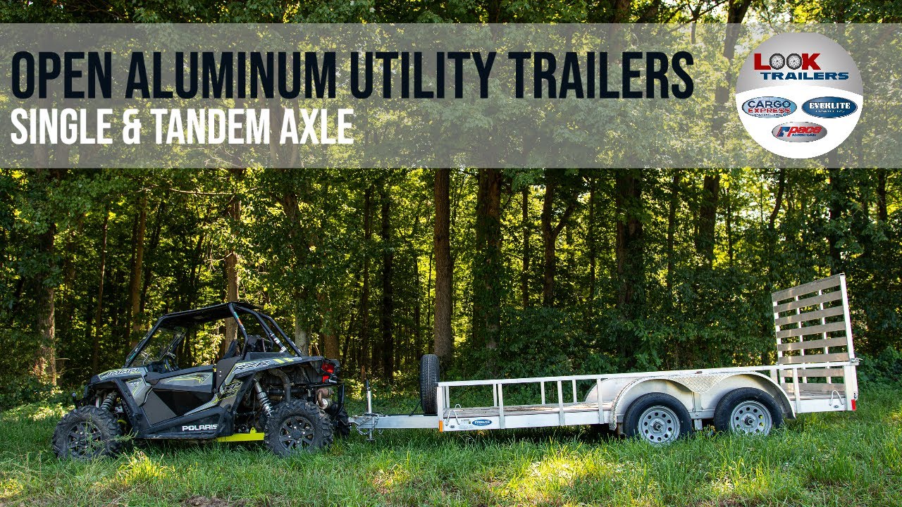 Open Aluminum Utility Everlite Trailers By LOOK Trailers - YouTube