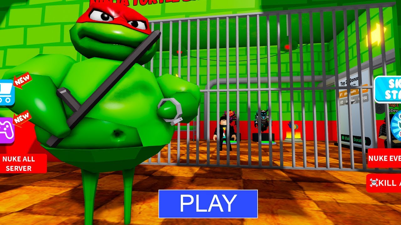 NINJA TURTLES BARRY'S PRISON RUN OBBY ROBLOX - YouTube