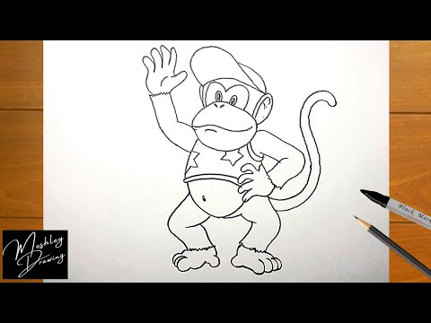 How to Draw Diddy Kong Step by Step - YouTube