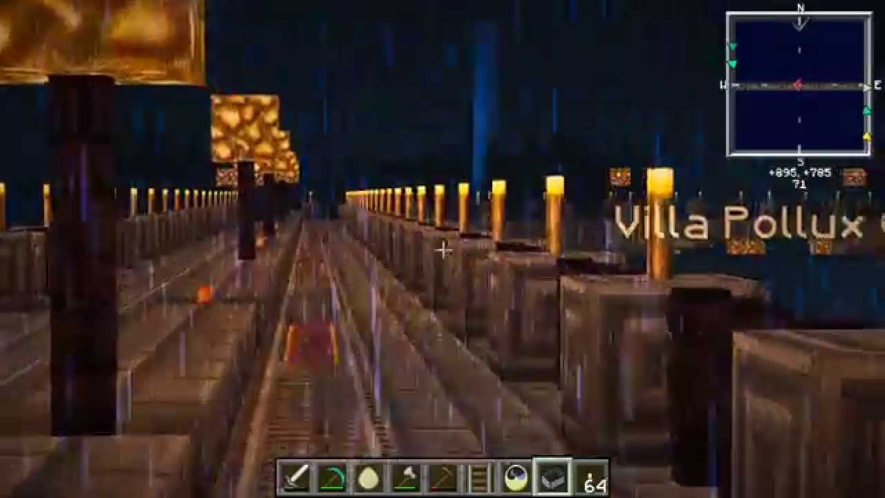Minecraft - Two Way Rail Line with Train Stations - YouTube