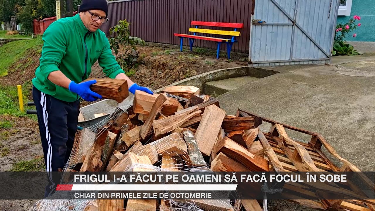Frigul i-a făcut pe oameni să facă focul în sobe chiar din primele zile ...
