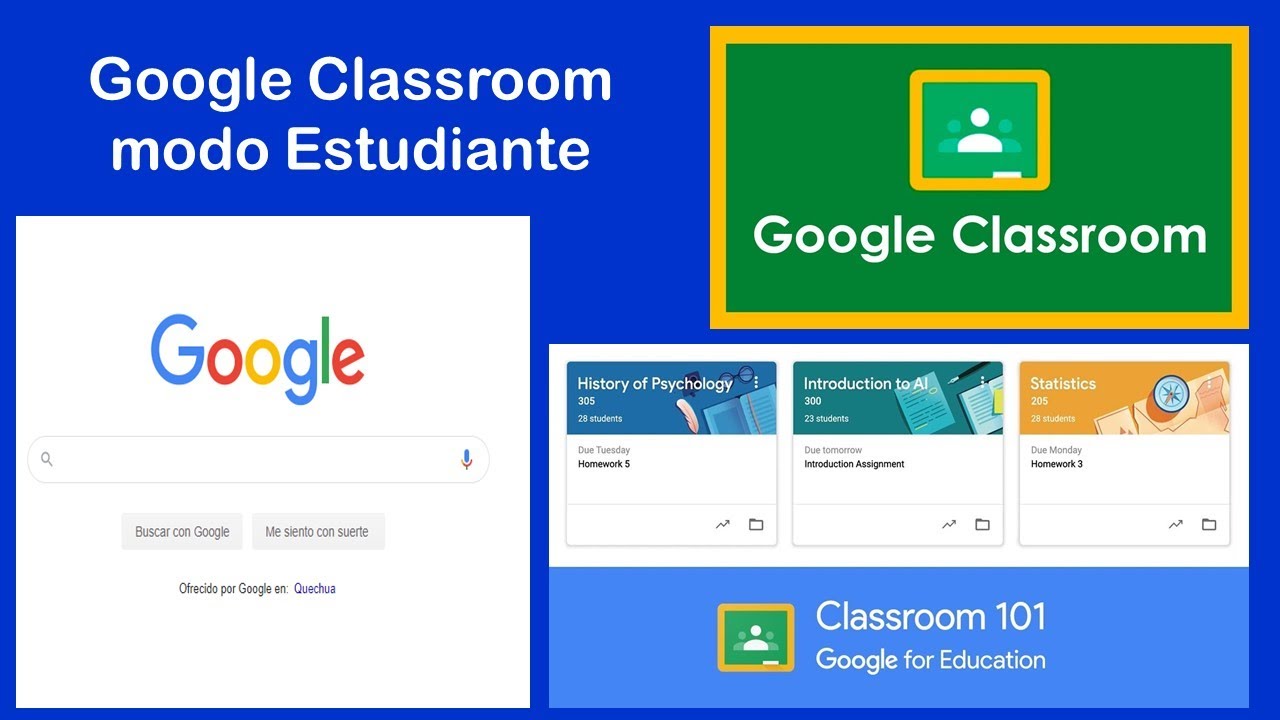 Google Classroom para Estudiante - Desde la computadora - YouTube