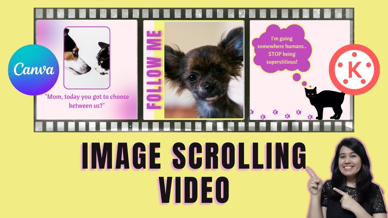 Image Scrolling Video Animation Tutorial with Canva and Kinemaster ...