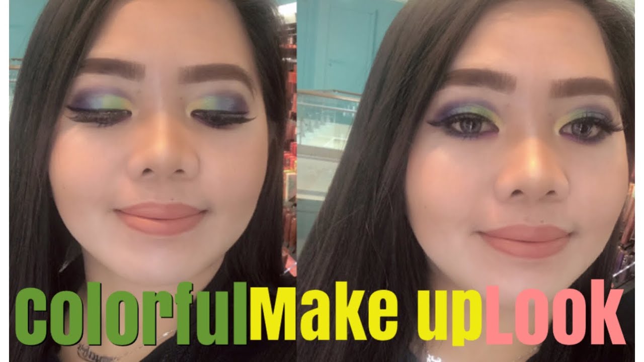 Colorful makeup look - YouTube