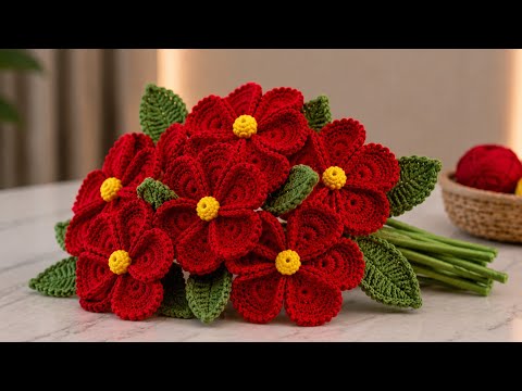You Will Love These Flowers: Easy Crochet Decorative Flower Making ❤️#crochet #knitting