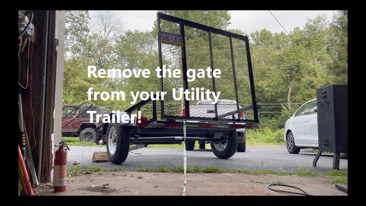 Utility Trailer Removable Gate Mod - YouTube