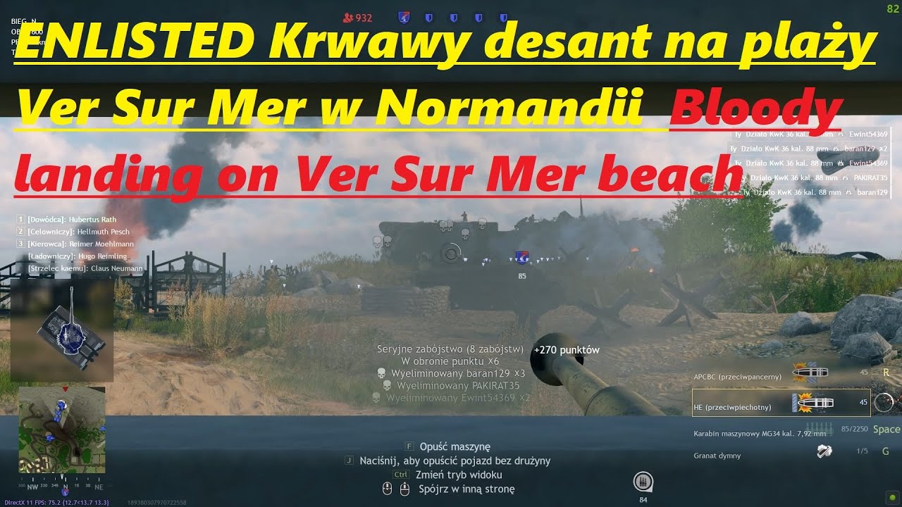 ENLISTED Desant na plaży Ver Sur Mer w Normandii / Landing on Ver Sur ...