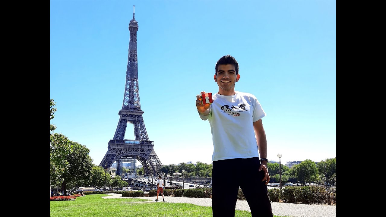 Solving the Rubik's Cube in Paris - France - YouTube