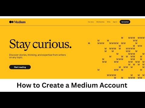 How to Create a Medium Account | Sign up for Free Medium Account - YouTube