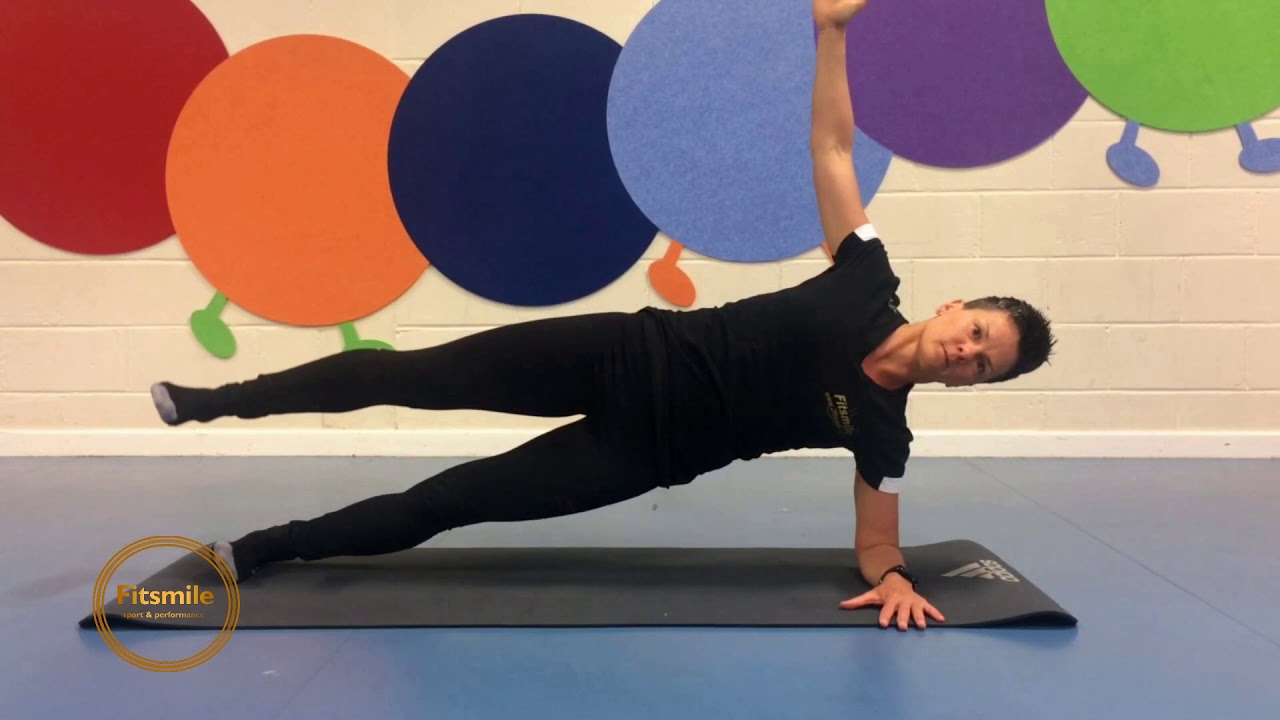 Side plank with leg raise - YouTube
