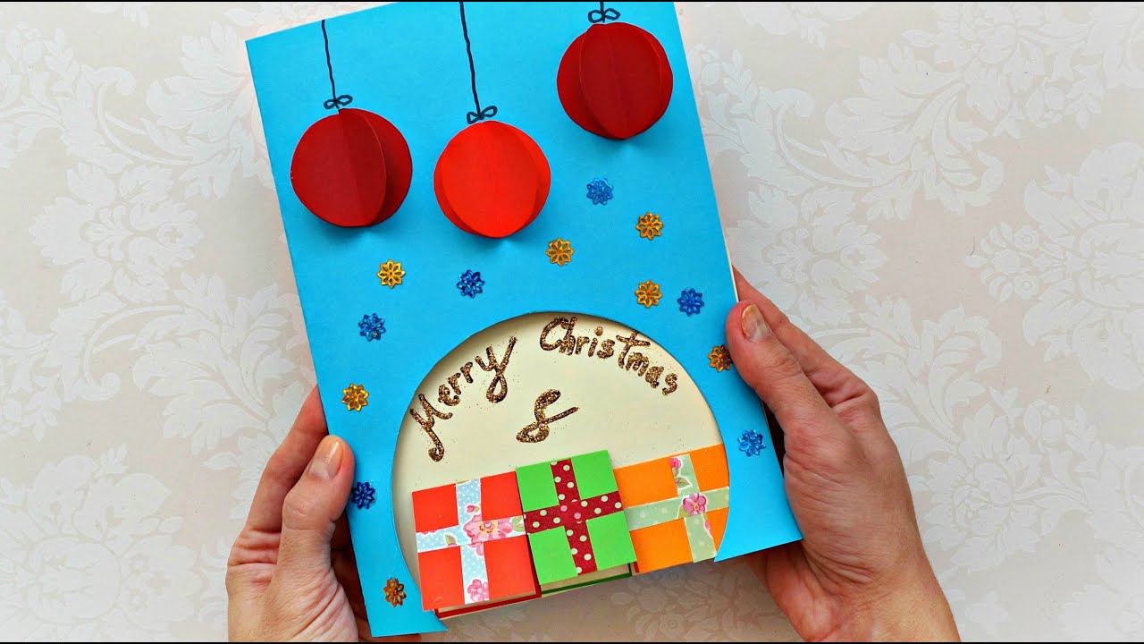 DIY Christmas cards/Handmade Christmas Greeting cards/How to make Santa ...