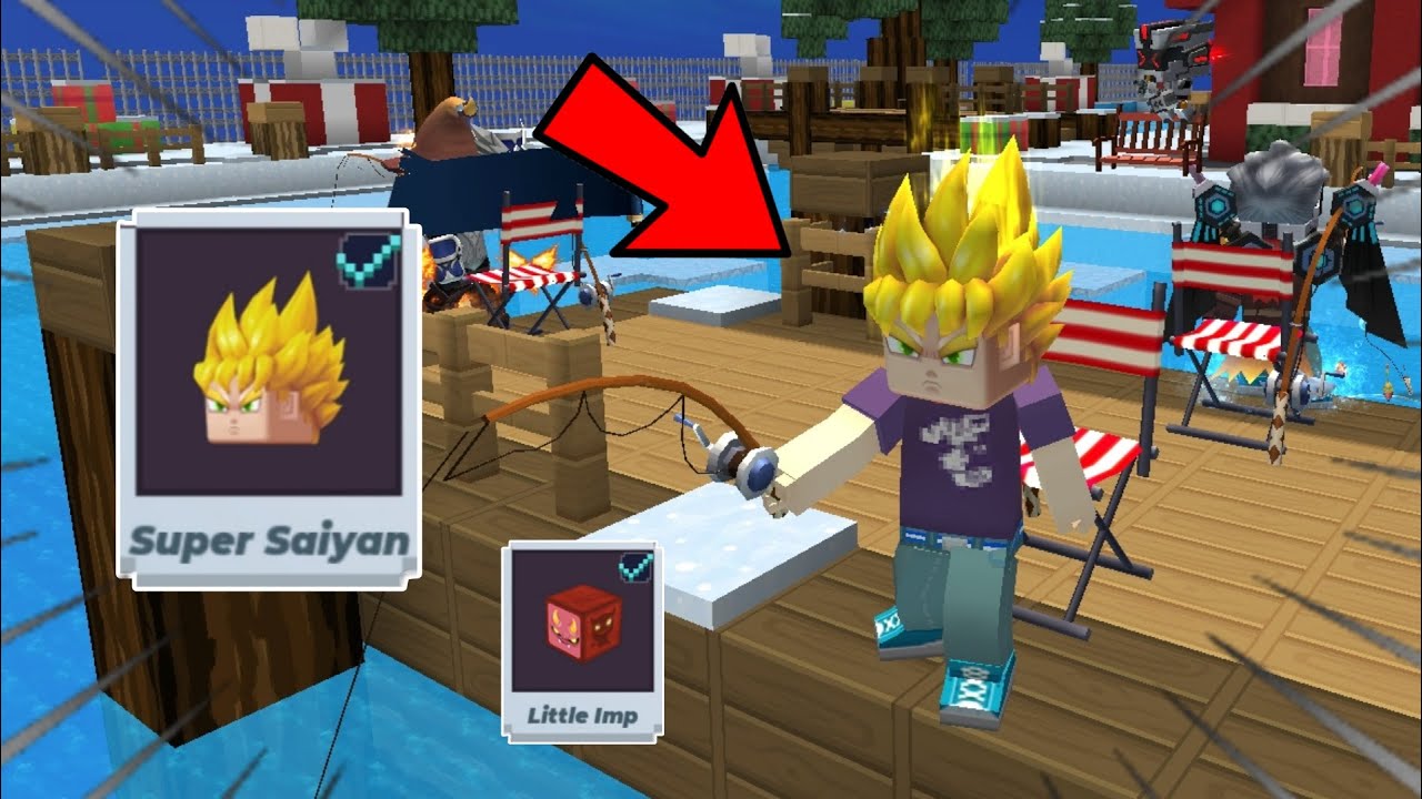 New Fishing Master Event "Super Saiyan Helmet" In Bedwars (Blockman Go ...
