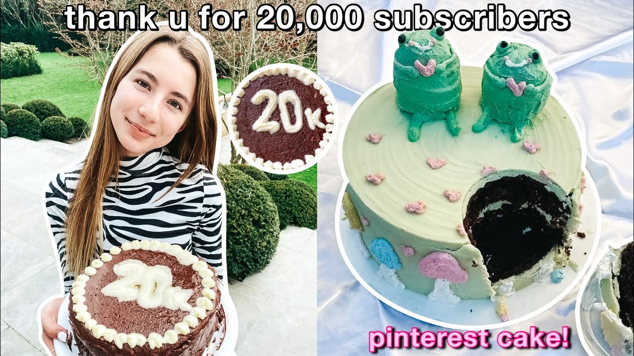 WE HIT 20,000 SUBSCRIBERS *baking a minimalistic pinterest cake* - YouTube