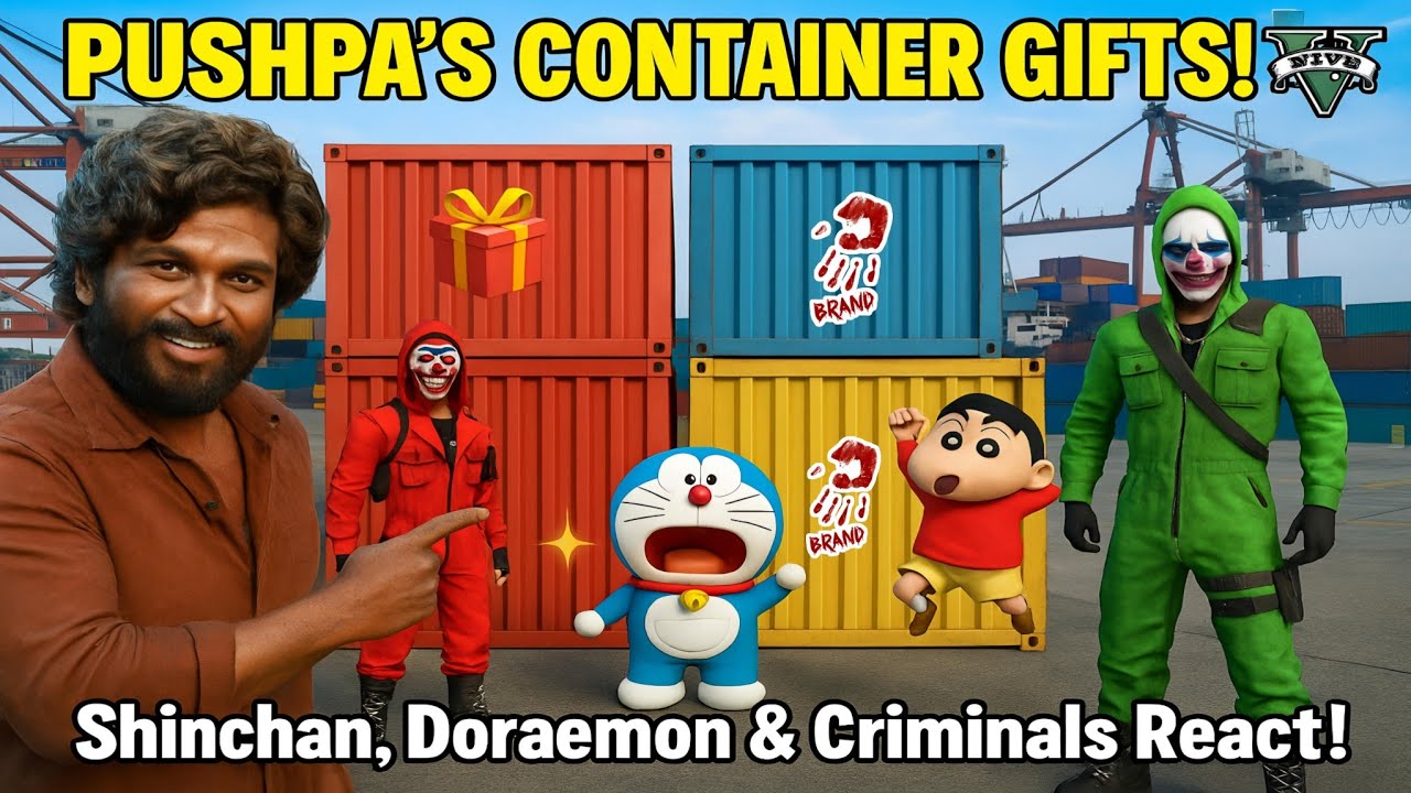 Shinchan & Doraemon Opening Pushpa Containers - YouTube