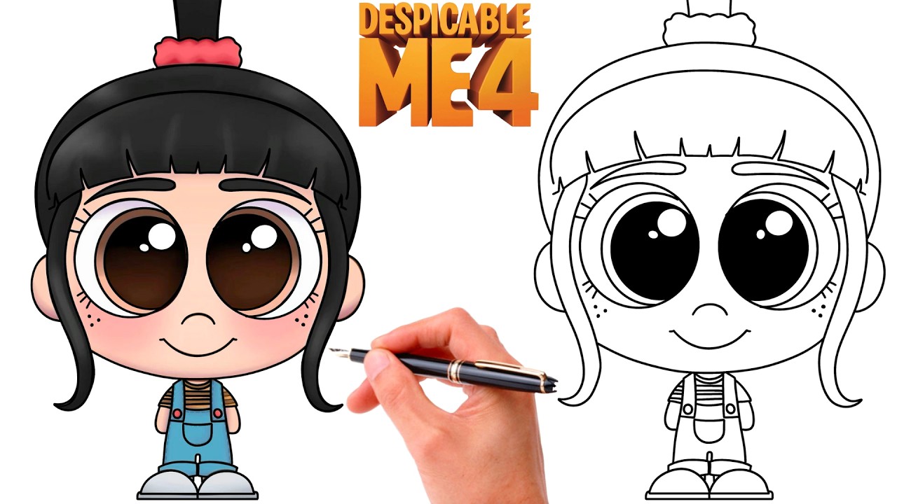 How To Draw Agnes From Despicable Me Despicable Me Agnes Margo