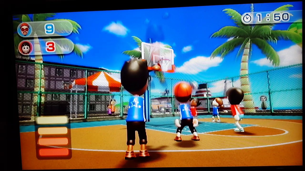 Wii Sports Resort - Basketball Pickup Game vs. Rin (23-10) - YouTube