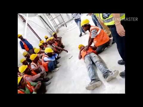 Training on CPR at Construction Site - YouTube