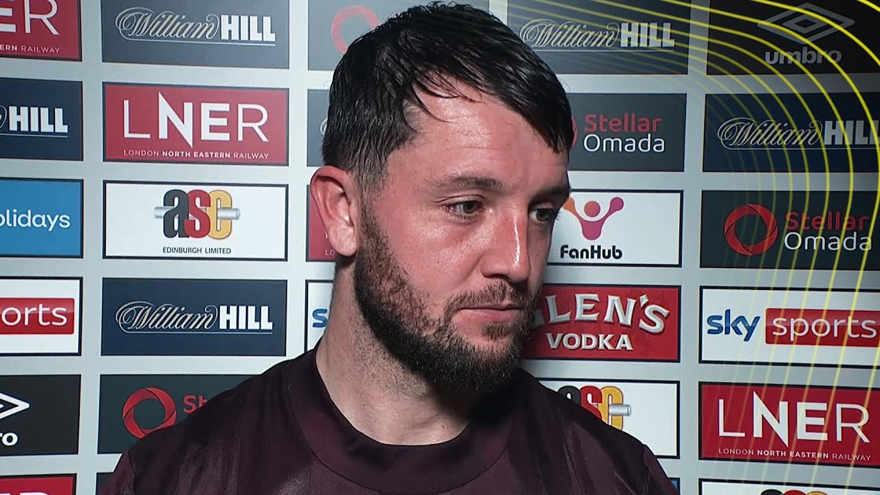 Hearts' Craig Halkett speaks after winning Player of the Match against ...