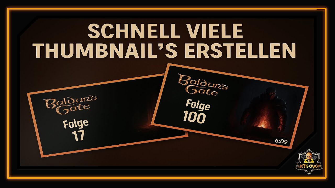 100 Let's Play Thumbnails in unter 4 Minuten erstellen - automatisch ...