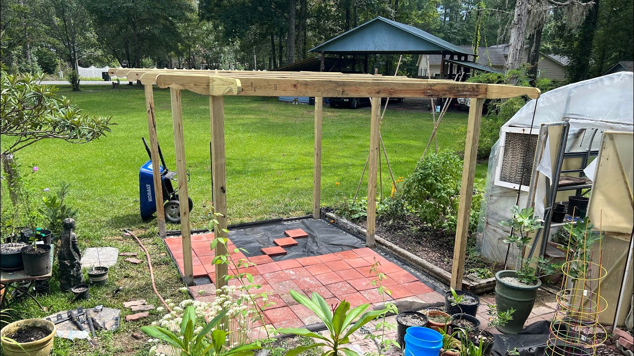 Build a simple pergola - YouTube