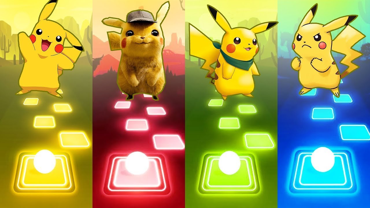 Pikachu vs Pikachu vs Pikachu vs Pikachu | Tiles Hop EDM Rush 1 - YouTube