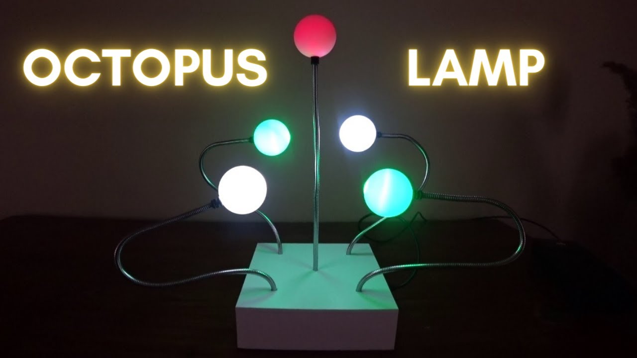 Octopus lamp - beautiful effect light decoration DIY - YouTube