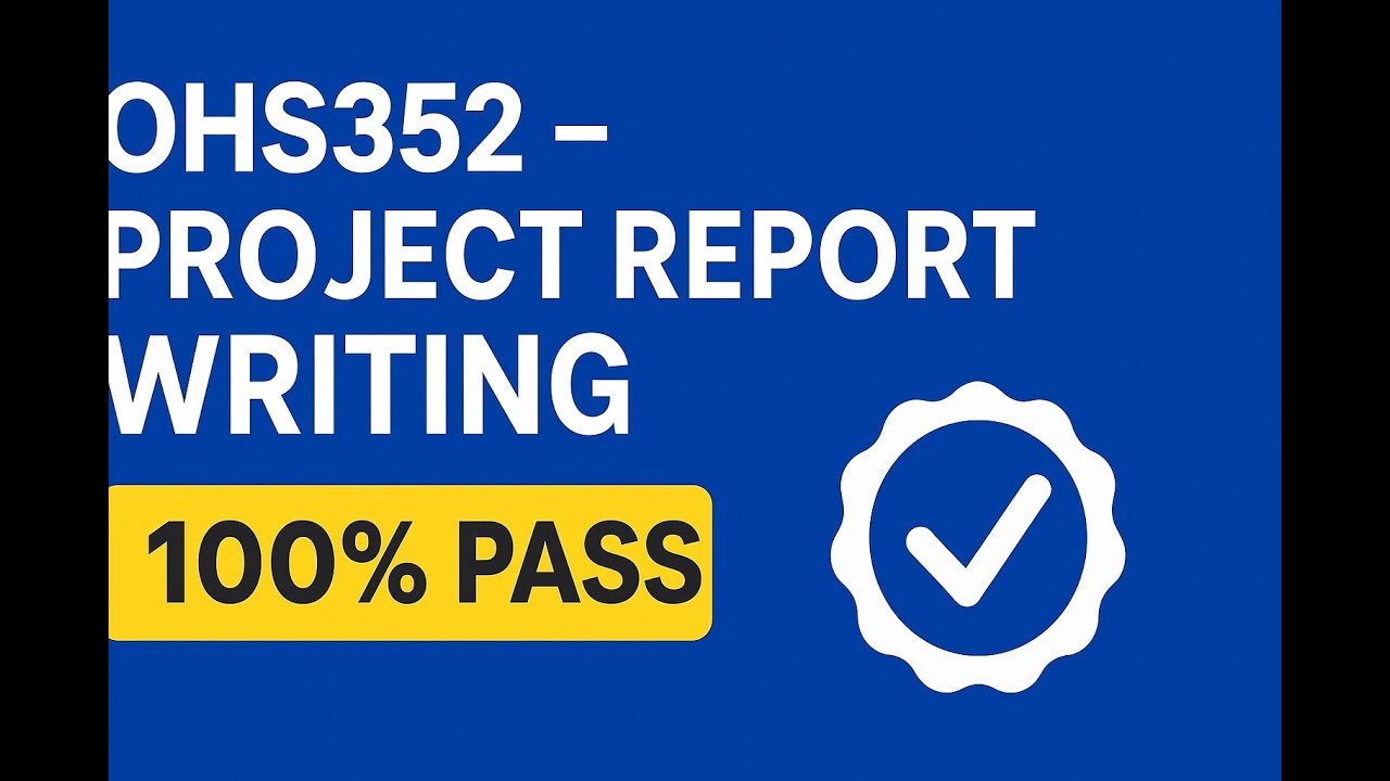 OHS352 Project Report Writing –Important questions - YouTube