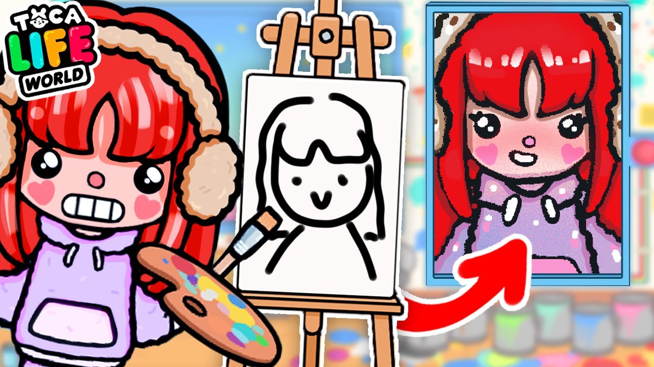 WIE MALT MAN IN TOCA BOCA? *TUTORIAL* Bilder LIFE HACK in Toca Life ...