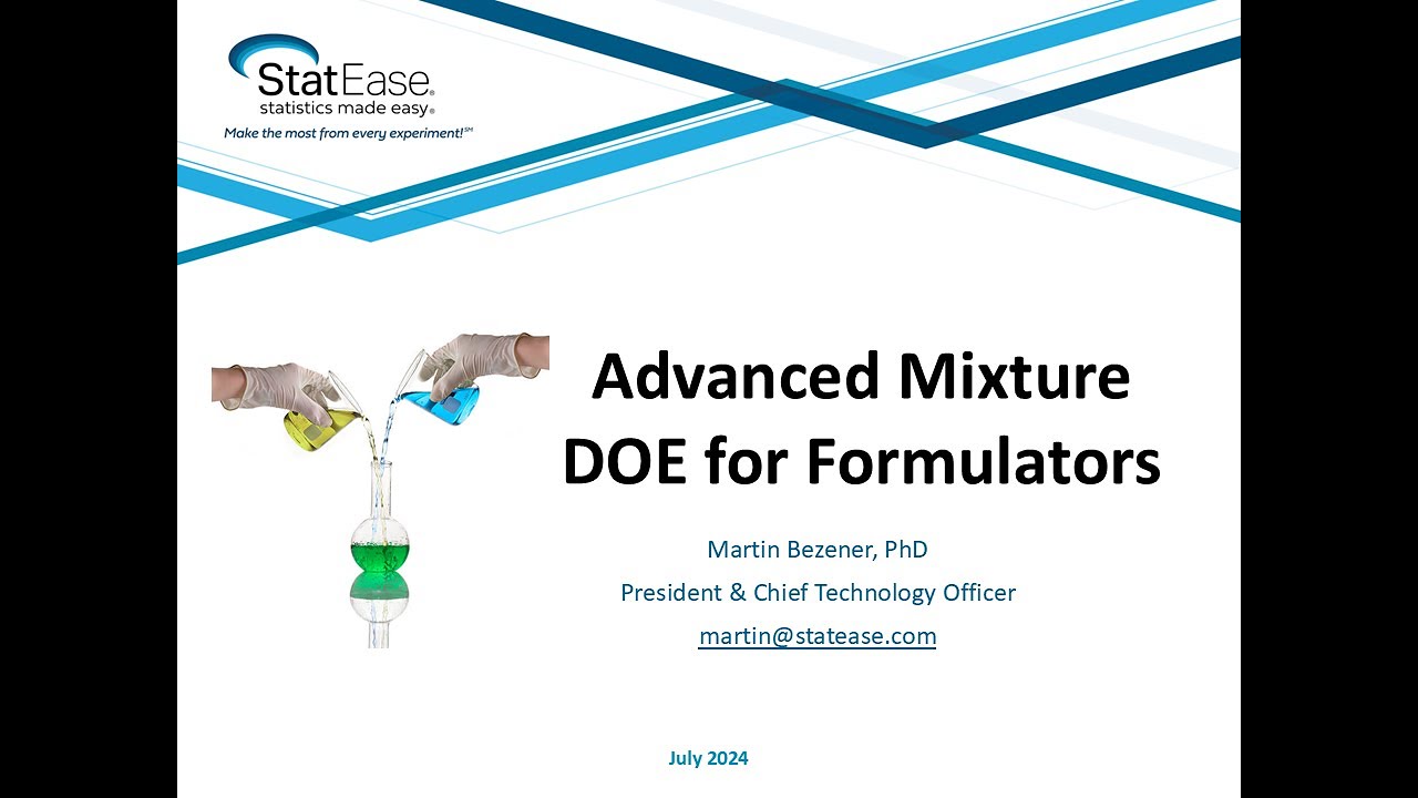Advanced Mixture DOE for Formulators - YouTube