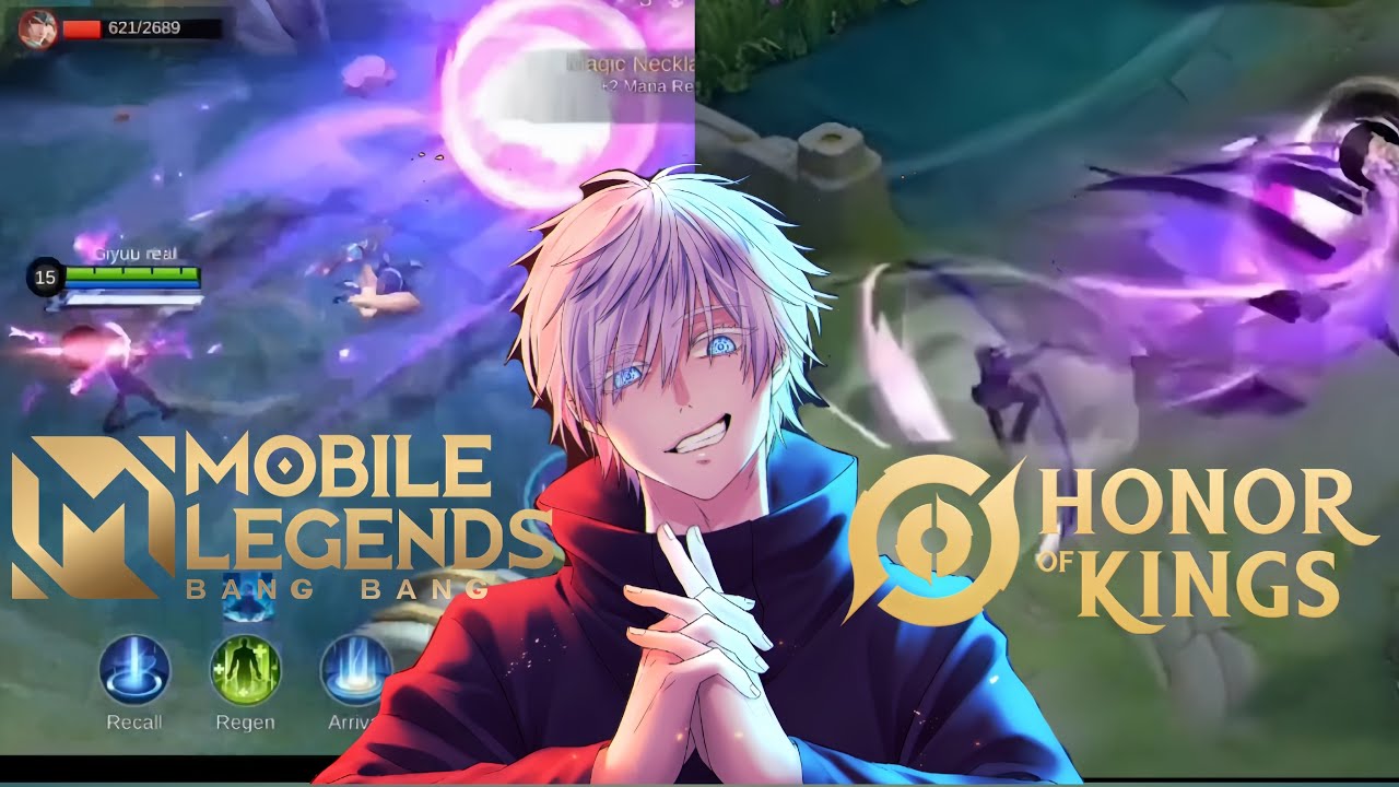 MLBB Xavier VS HOK Kongming Gojo Satoru Skin Comparison - YouTube