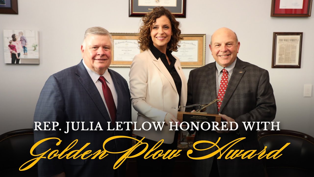 Rep. Julia Letlow Honored with Golden Plow Award - YouTube