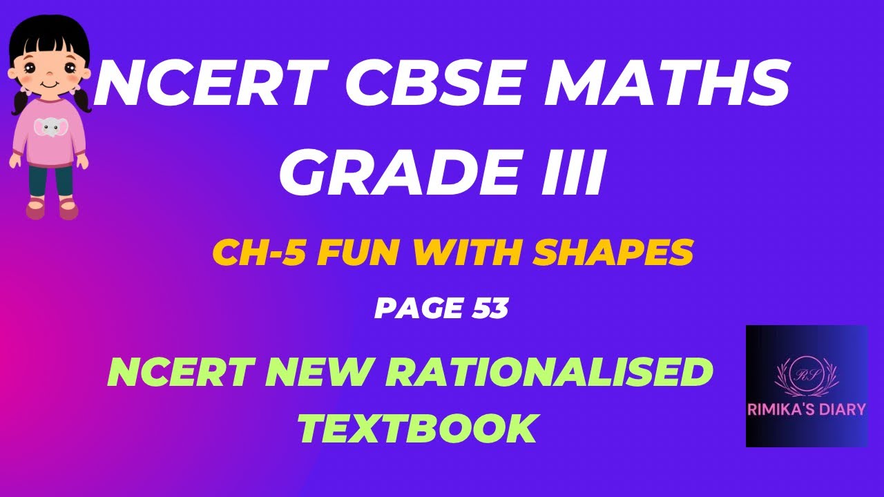 💯 NCERT Grade 3||CBSE Class 3 Maths||Fun with Shapes|CH-5|PG 53#rimikasdiary#ncert#mathsintamil# ...