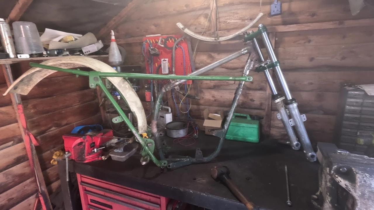 Motorcycle frame repair - YouTube