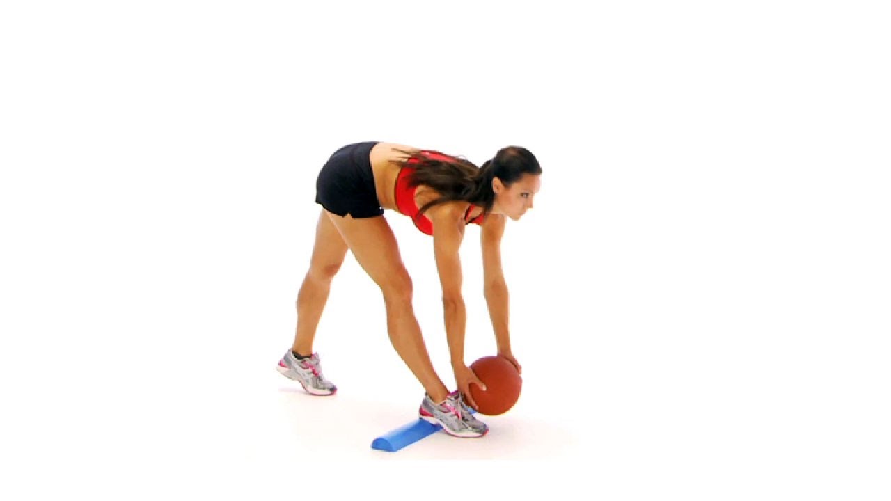 Rehab Hamstring exercise - straight leg ball pick up - YouTube
