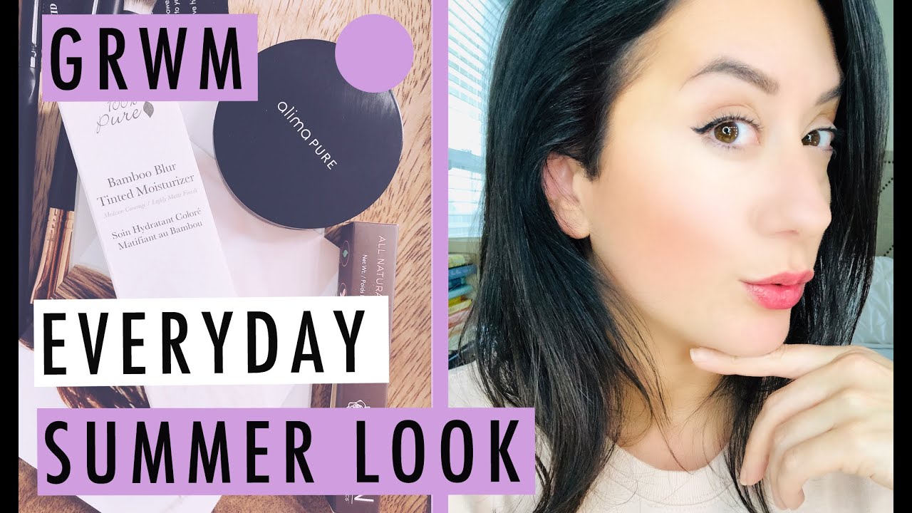 FULL FACE of GREEN BEAUTY Makeup | Easy Everyday Summer Look, GRWM ...