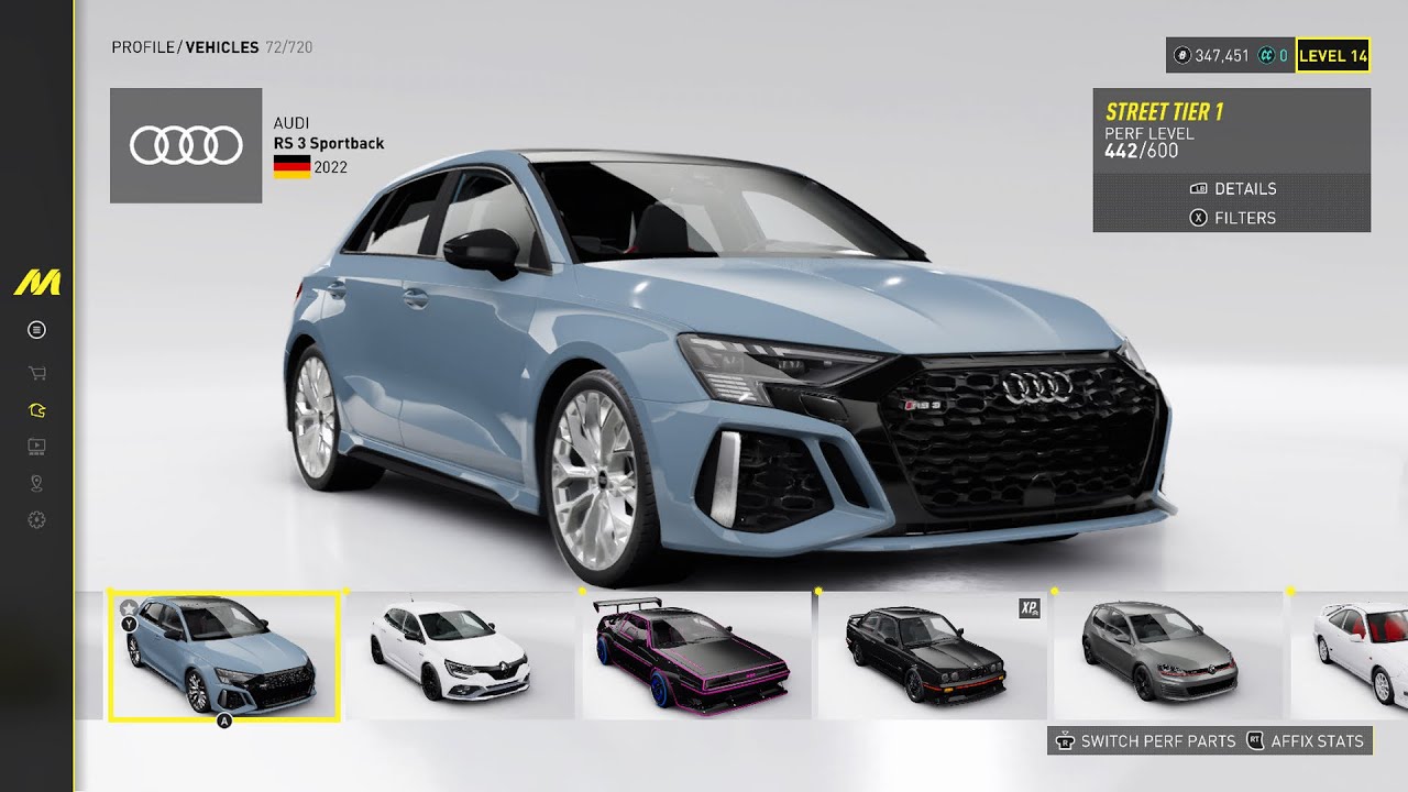 '21 AUDI RS3 SPORTBACK - THE CREW MOTORFEST - YouTube