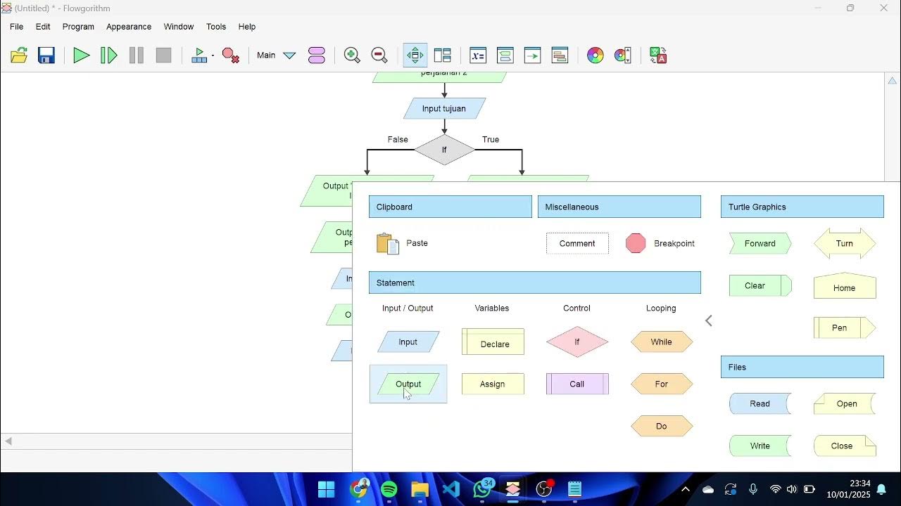 Cara membuat program pemesanan tiket kereta api (flowgorithm) - YouTube