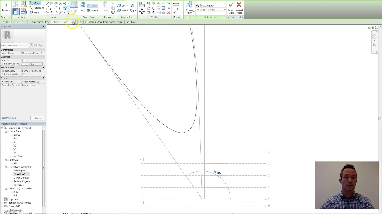 in place massing revit - YouTube