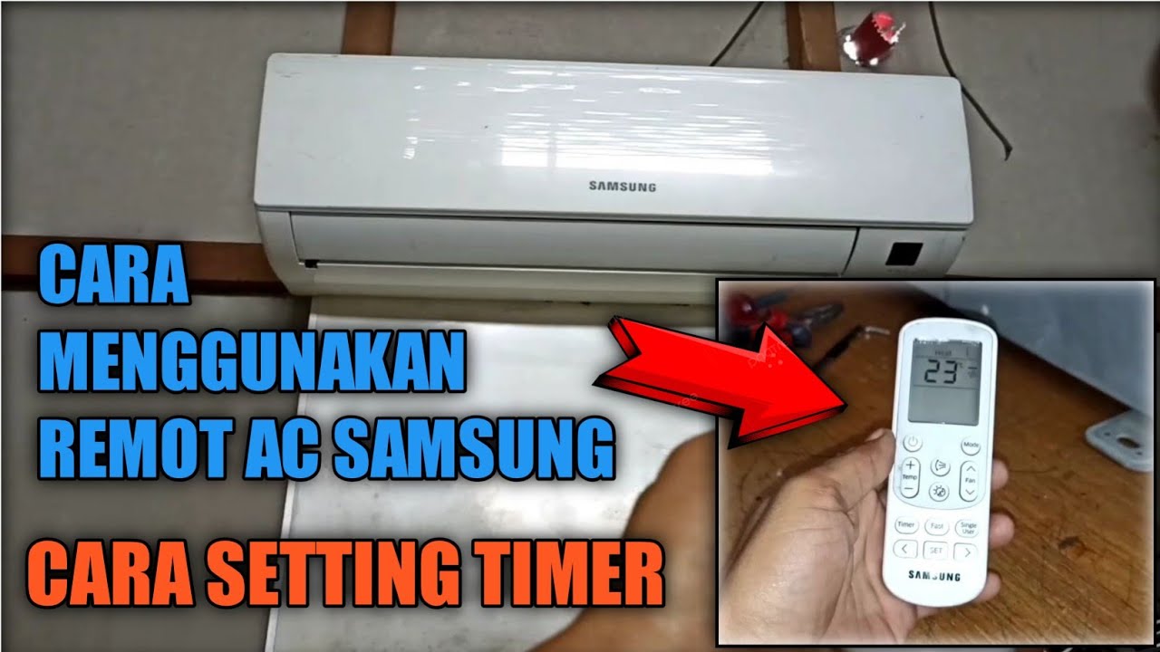 Tutorial cara menggunakan remot AC samsung dan fungsi tombol nya - YouTube