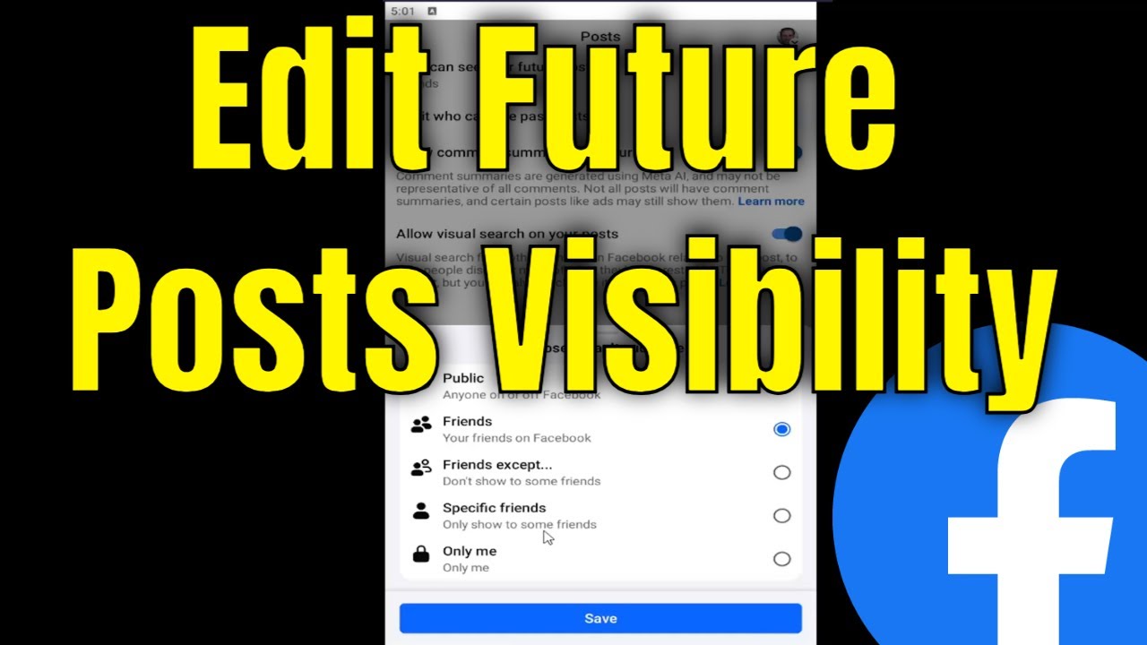 How to Choose Who Can See Your Future Posts on Facebook (Guide) - YouTube