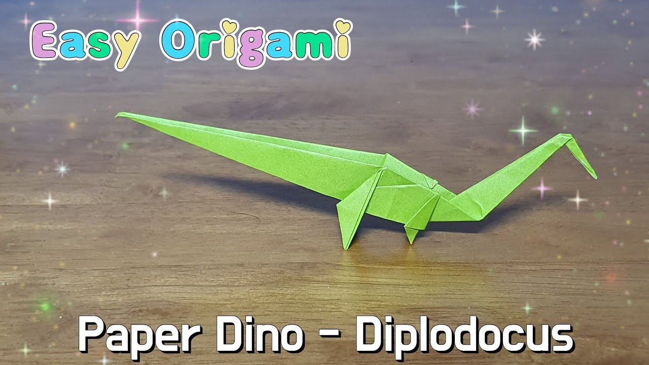 Easy Origami - Paper Dino - Diplodocus - YouTube