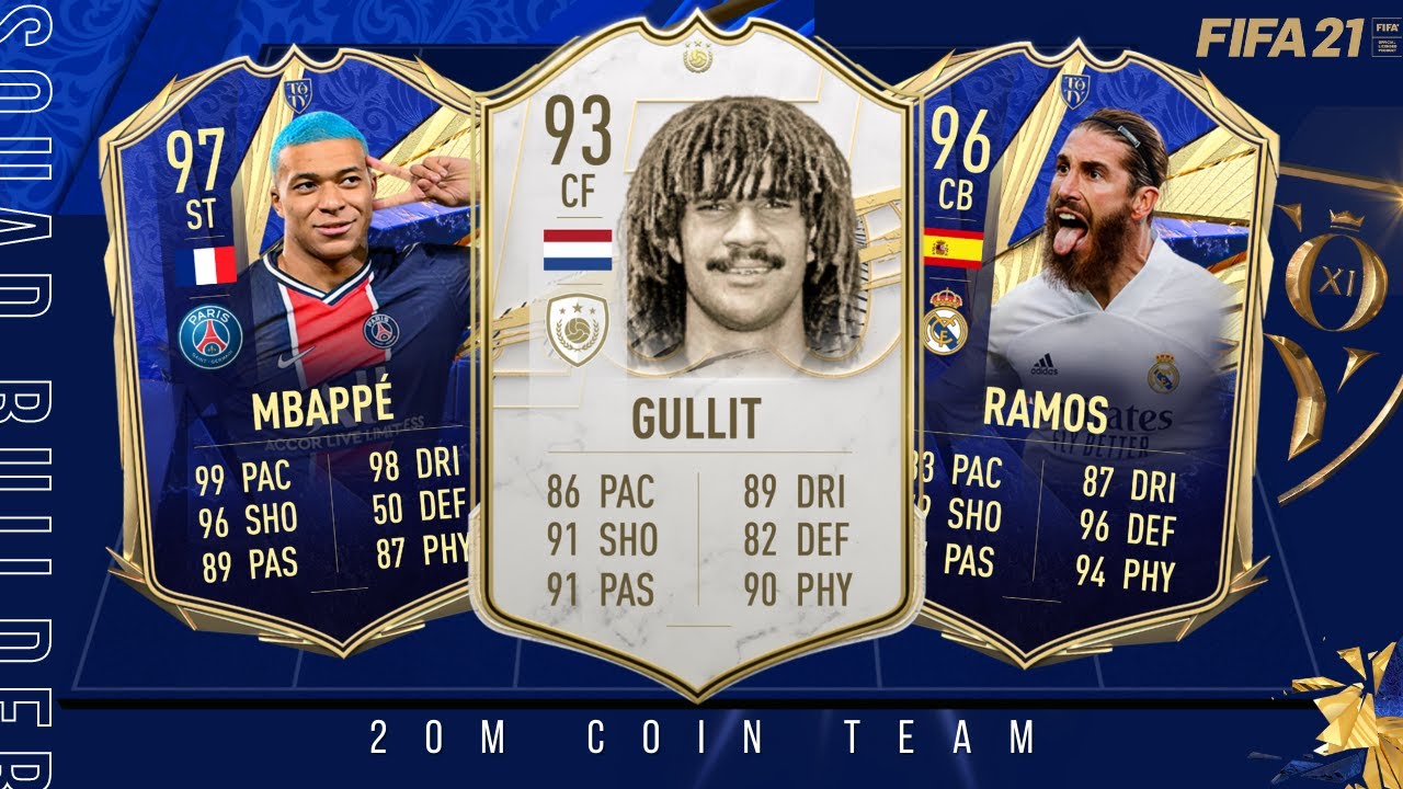 FIRST OWNER 93 PRIME GULLIT SQUAD BUILDER! 17M+ TEAM! FIFA 21 - YouTube