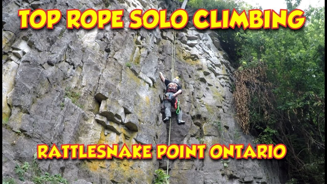 Top Rope Solo Climbing - Rattlesnake Point Milton - Over the Hill - Taz ...