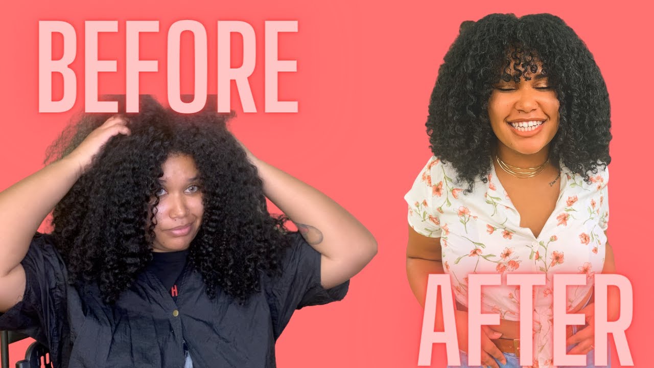 HAIR TRANSFORMATION | DIY CURLY CUT - YouTube