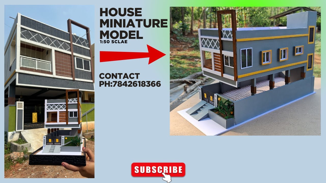 House miniature model making video tutorial by crafts studio - YouTube