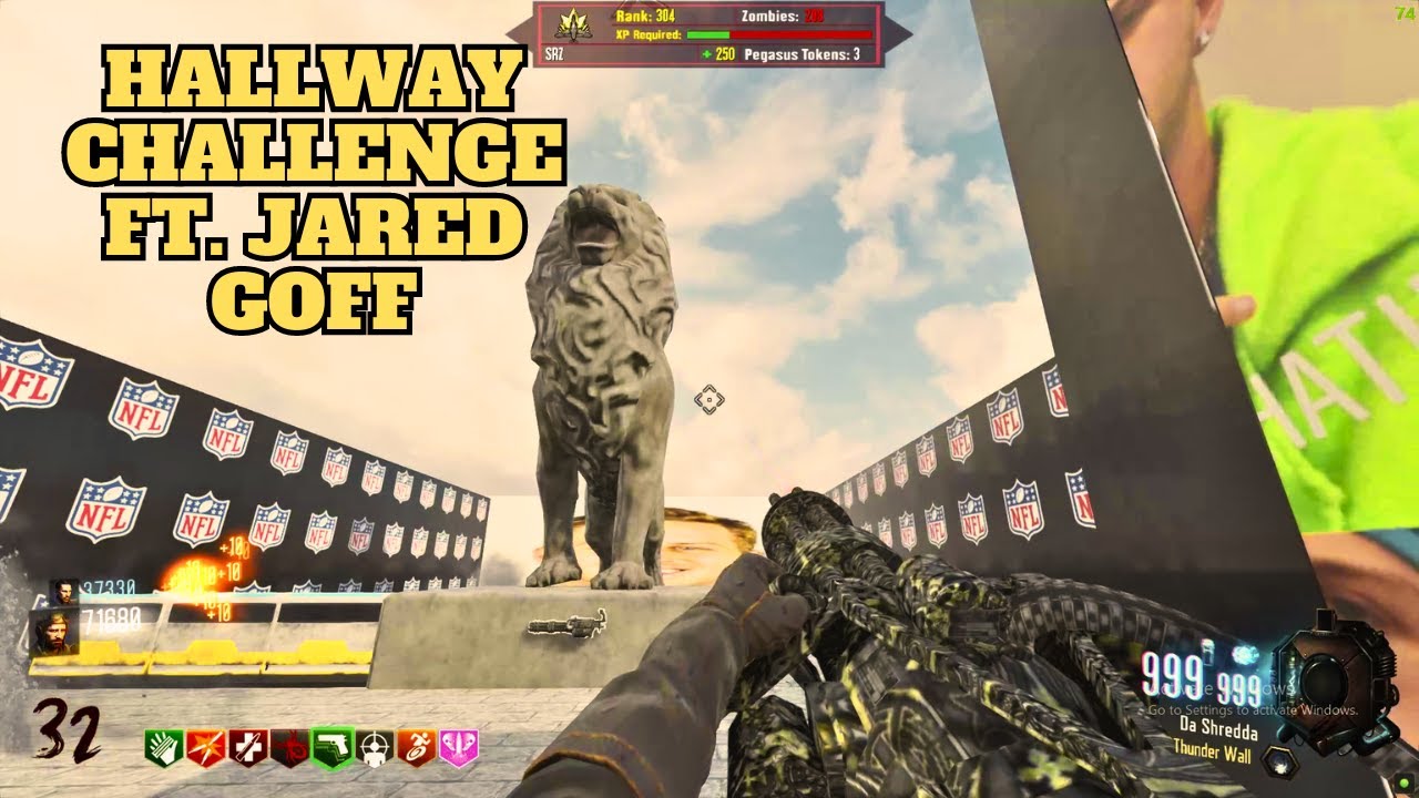 HALLWAY CHALLENGE FT. JARED GOFF | Call of Duty Zombies | COD Black Ops ...