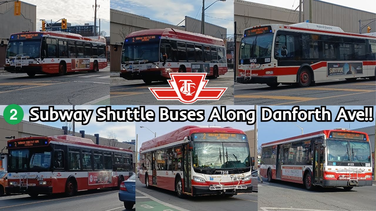 TTC Line 2 Shuttle Buses Running Along Danforth Avenue | 3/9/2025 - YouTube