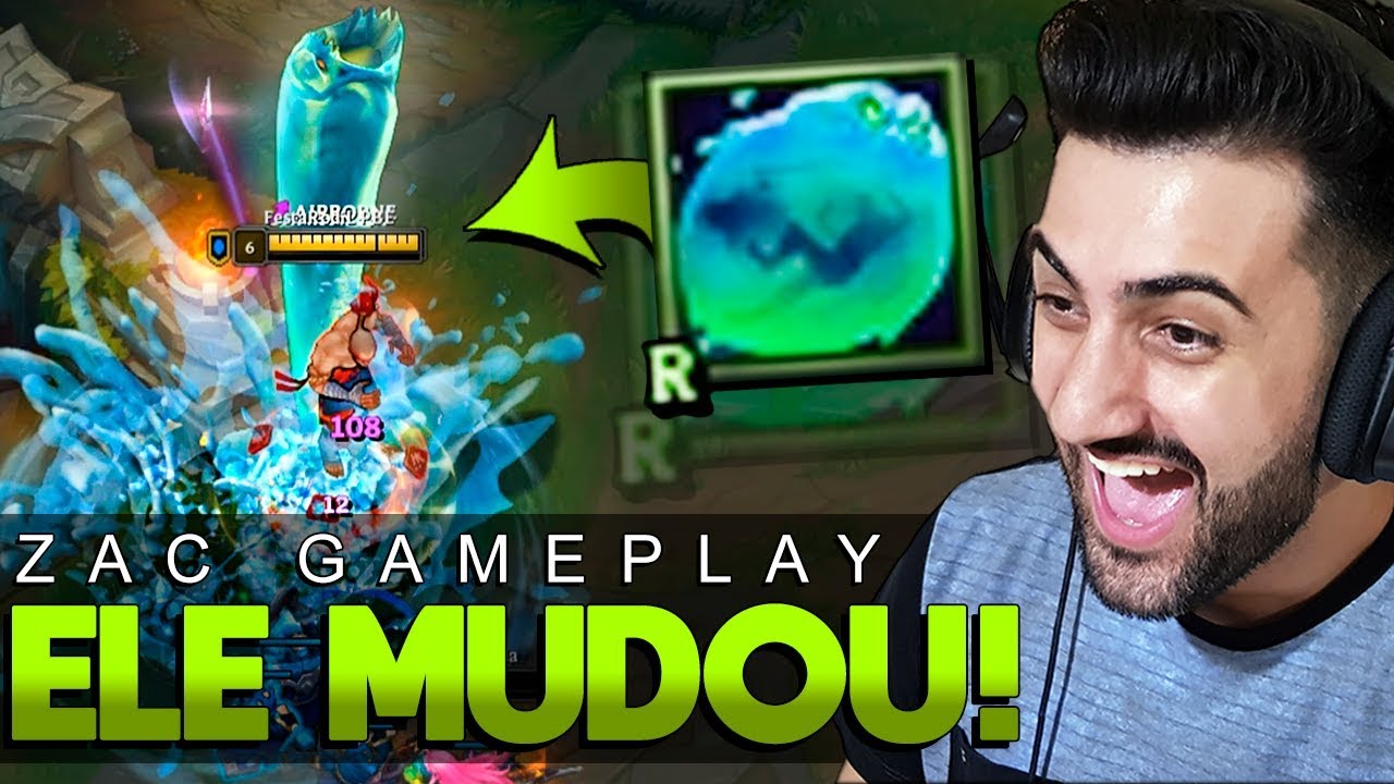 O ANTIGO ZAC VOLTOU! *MUITO FORTE FAZENDO AP OU TANK!* - League of ...