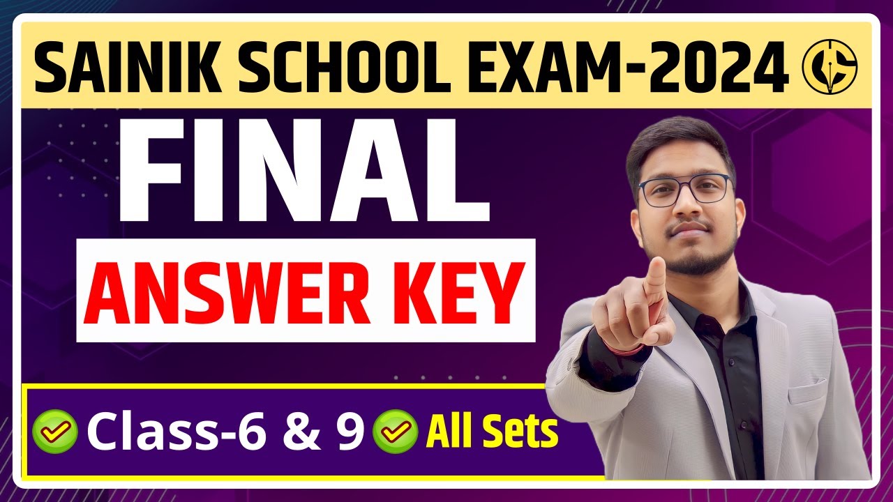 Final Answer Key🔥 Sainik School Class 6th and 9th AISSEE- 2025 - YouTube